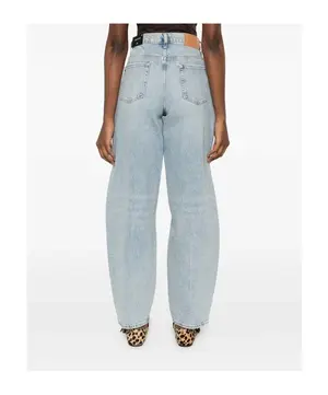 7 For All Mankind Light Wash Relaxed Fit Jeans - Gray