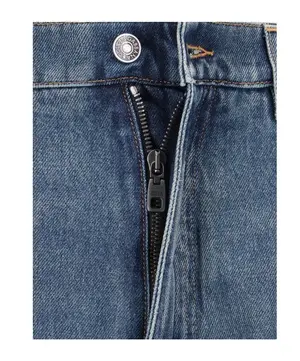Dolce & Gabbana Logo Plaque Straight Leg Jeans - Blue