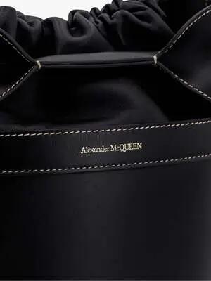 Alexander McQueen Logo Printed Drawstring Bucket Bag