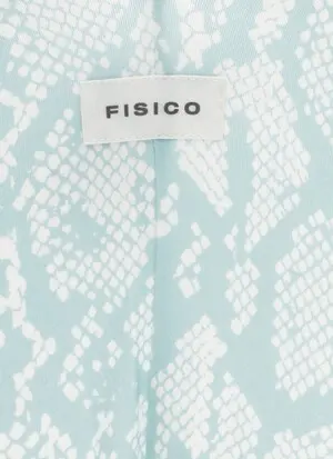 FISICO Sling Swimsuit With Lace Up Front - Blue