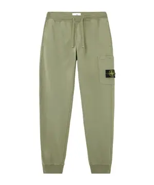 Stone Island Patch-pocket Cotton Track Pants - Sage
