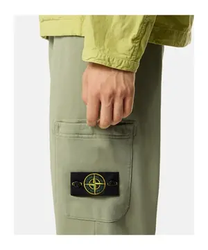 Stone Island Patch-pocket Cotton Track Pants - Sage