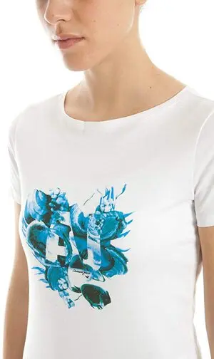Emporio Armani Floral Logo T-shirt - White