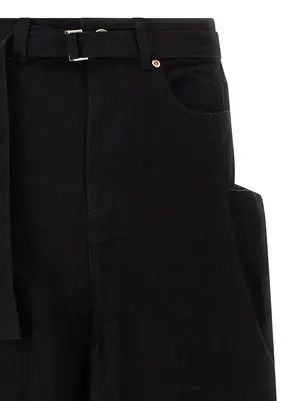 Sacai Belted Denim Skirt