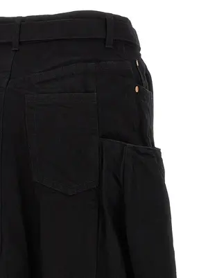 Sacai Belted Denim Skirt
