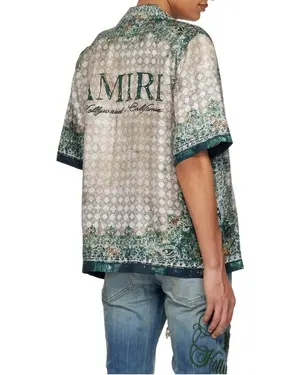 Amiri Bandana Print Short Sleeve Shirt