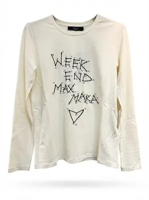 Max Mara Long-sleeve Graphic Print T-shirt - Gray