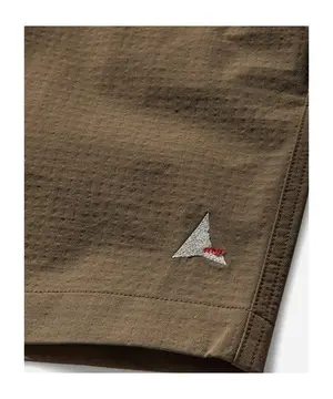 ROA Logo Embroidered Textured Hiking Shorts - Olive