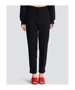 Balmain High-rise Tapered Trousers - Black