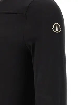 Moncler Embroidered Logo Jumper - Black