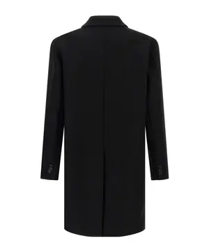 Dsquared2 Button-fastening Wool Coat With Notched Lapel