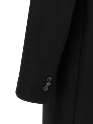 Dsquared2 Button-fastening Wool Coat With Notched Lapel