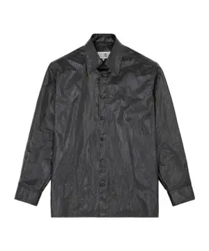 MAISON MARGIELA Shiny Coated Shirt - Black