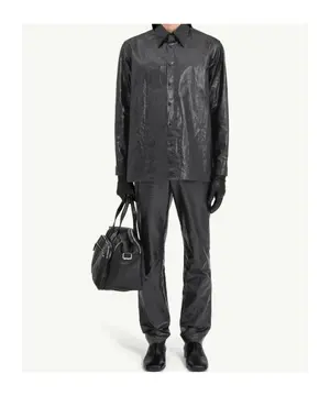 MAISON MARGIELA Shiny Coated Shirt - Black