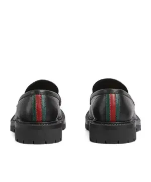 Gucci Gg Web Detailed Round-toe Loafers