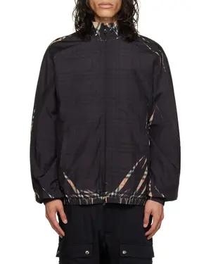 Burberry Zip-up Jacket With Checked Print