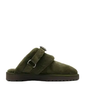 Burberry Slip-on Low Slippers With Sheepskin Lining And Ekd Sole Detailing - Loch