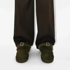 Burberry Slip-on Low Slippers With Sheepskin Lining And Ekd Sole Detailing - Loch