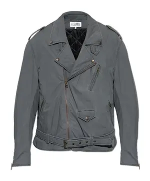 MAISON MARGIELA Belted Zip-up Biker Jacket