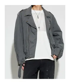 MAISON MARGIELA Belted Zip-up Biker Jacket