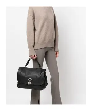 ZANELLATO Logo Shoulder Bag - Black