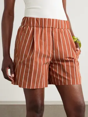 Brunello Cucinelli Striped Elastic Waist Shorts