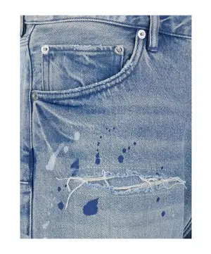 PURPLE BRAND Full Body Ripped Details Jeans