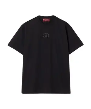 Gucci Logo Embroidered Crewneck T-shirt