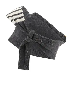 Thom Browne Zipped Crossbody Bag With 4-bar Stripes - Medium Gray
