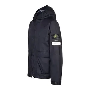 Stone Island Hooded Jacket With Logo Patch