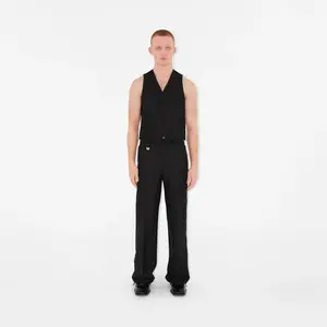 Burberry Tailored Trousers With Logo Charm