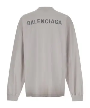 Balenciaga Logo Print Long Sleeve T-shirt