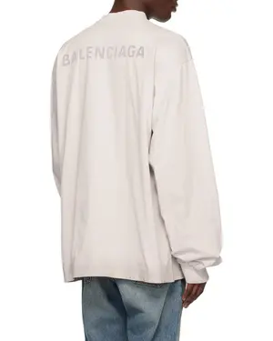 Balenciaga Logo Print Long Sleeve T-shirt