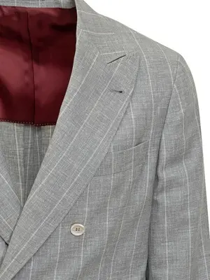 Brunello Cucinelli Double Breasted Blazer - Grey