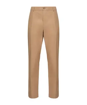 Moncler Logo Patch Straight-leg Trousers - Beige