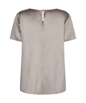 Emporio Armani Crewneck Lightweight Satin T-shirt - Gray