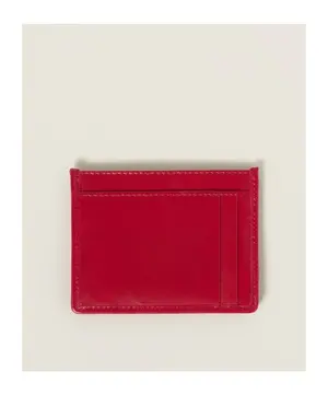 Miu Miu Logo-lettering Cardholder - Red