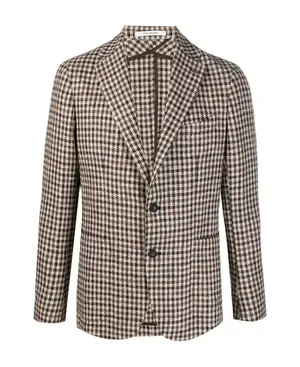 Tagliatore Check-pattern Long-sleeve Blazer - Gray