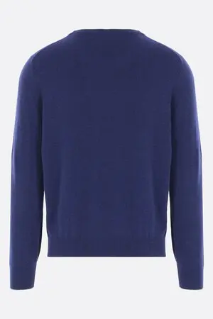 Brunello Cucinelli Long Sleeve Crew Neck Sweater With Ribbed Hem - Blue