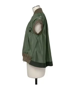 Sacai Zip-up Sleeveless Gilet - Green