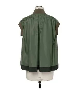 Sacai Zip-up Sleeveless Gilet - Green