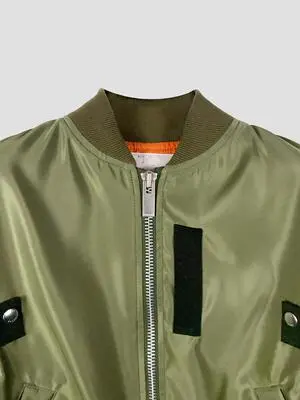 Sacai Zip-up Sleeveless Gilet - Green