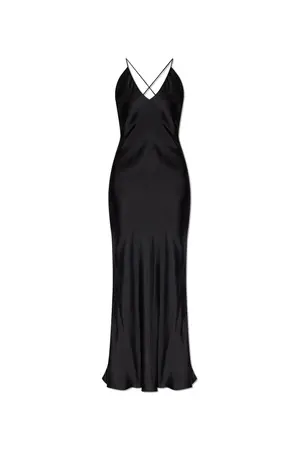 ANINE BING Spaghetti-strap V-neck Maxi Dress - Black