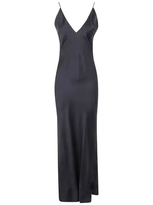ANINE BING Spaghetti-strap V-neck Maxi Dress - Black
