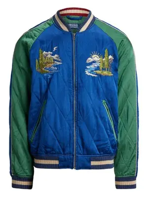 Polo Ralph Lauren Embroidered Quilted Bomber Jacket