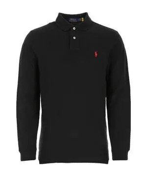 Polo Ralph Lauren Long Sleeve Polo Shirt - Black
