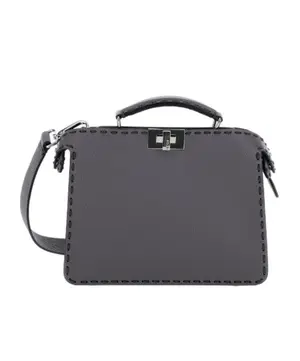 Fendi Small Peekaboo Tote Bag - Gray