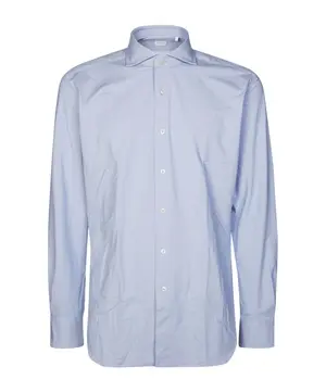 XACUS Twill French-collar Shirt - Blue