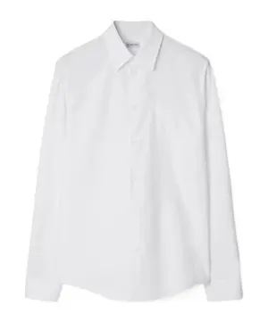 Burberry Ekd-embroidered Long Sleeved Shirt - Salt Crystal