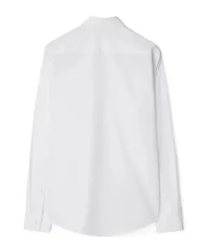 Burberry Ekd-embroidered Long Sleeved Shirt - Salt Crystal